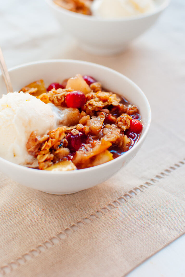 Gluten-Free Pear Cranberry Crisp - Cookie and Kate