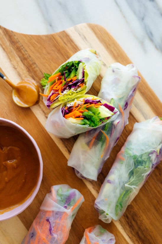 Fresh Spring Rolls with Peanut Sauce - Cookie and Kate