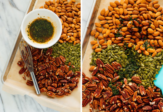 Sweet & Spicy Roasted Party Nuts Recipe - Cookie and Kate
