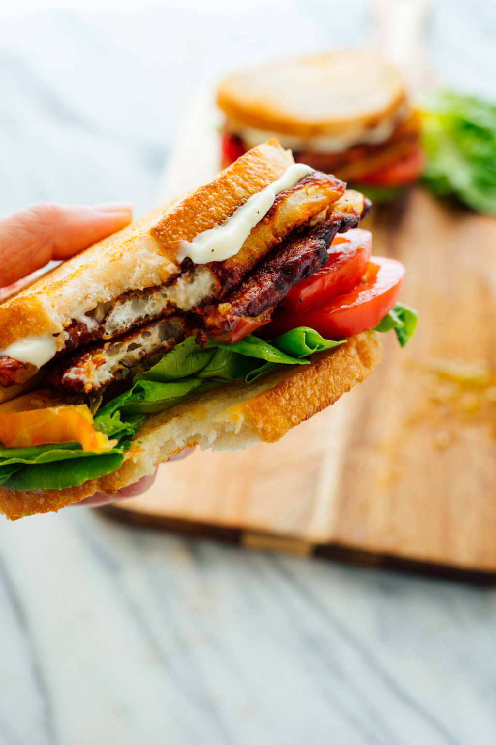 Vegetarian "BLT" Sandwich Recipe - Cookie and Kate