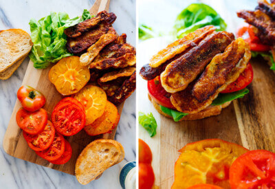Vegetarian "BLT" Sandwich Recipe - Cookie and Kate