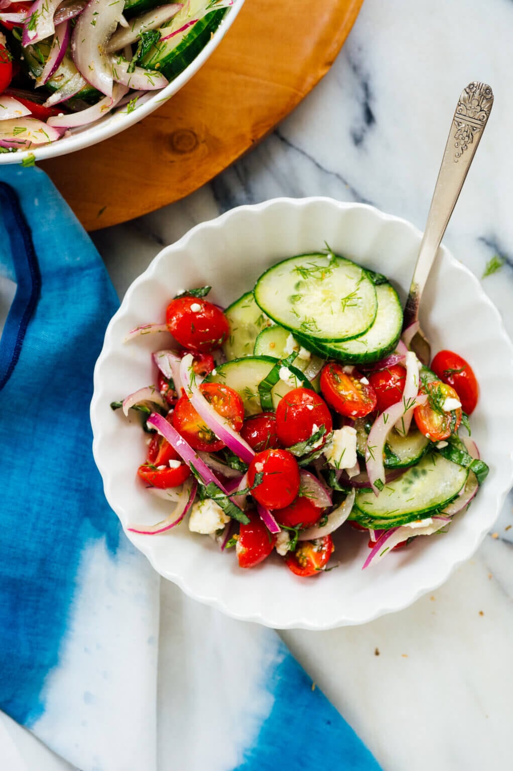 Cucumber Tomato Salad With Greek Dressing | Cook & Hook
