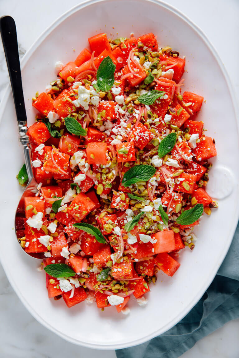 Watermelon Salad with Feta and Mint Recipe - Cookie and Kate