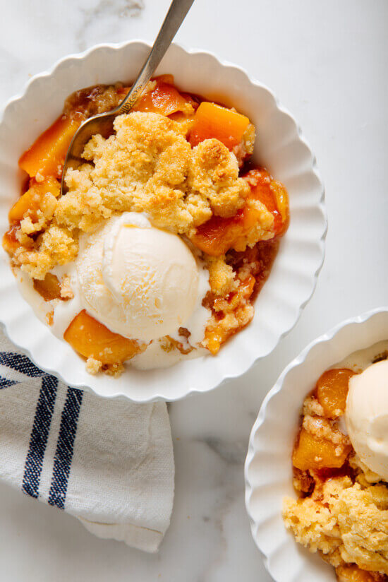 Peach Cobbler with Almond Topping - Cookie and Kate